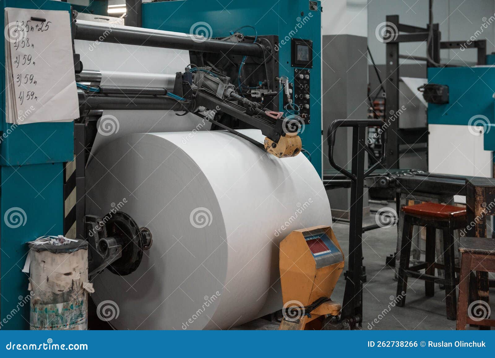 Printing House Warehouse Interior Stock Photo - Image of printer ...