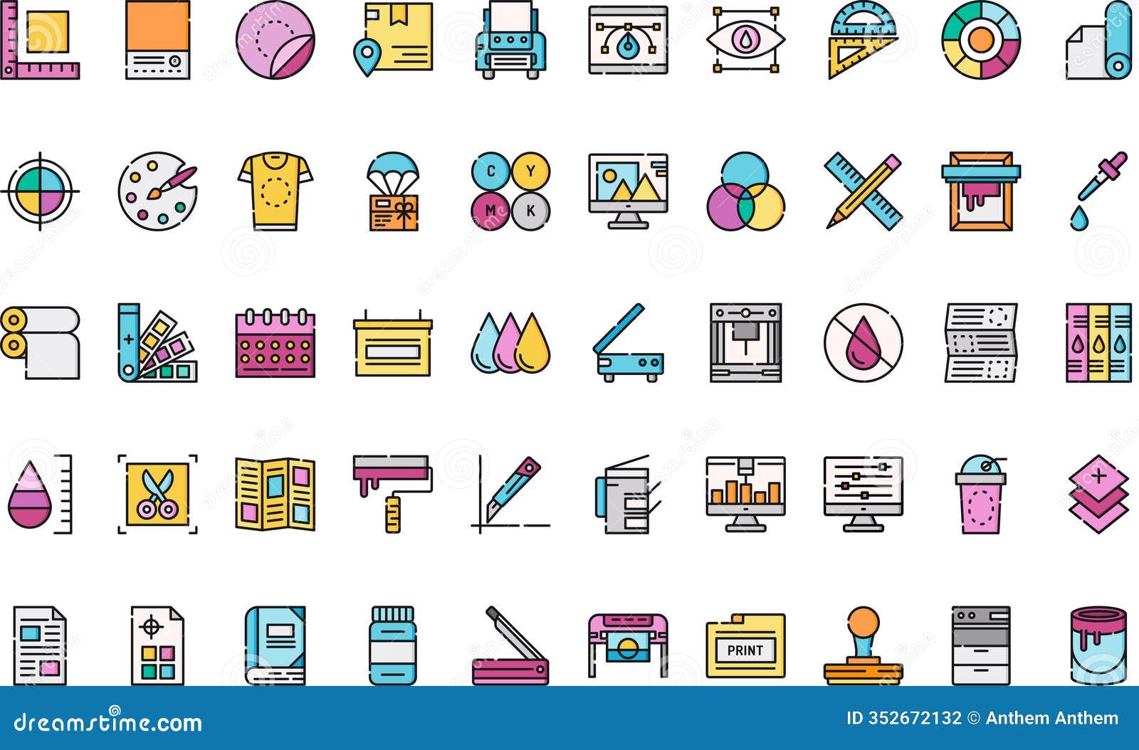 Printing Icons High-Quality Vector Icons Collection with Editable ...