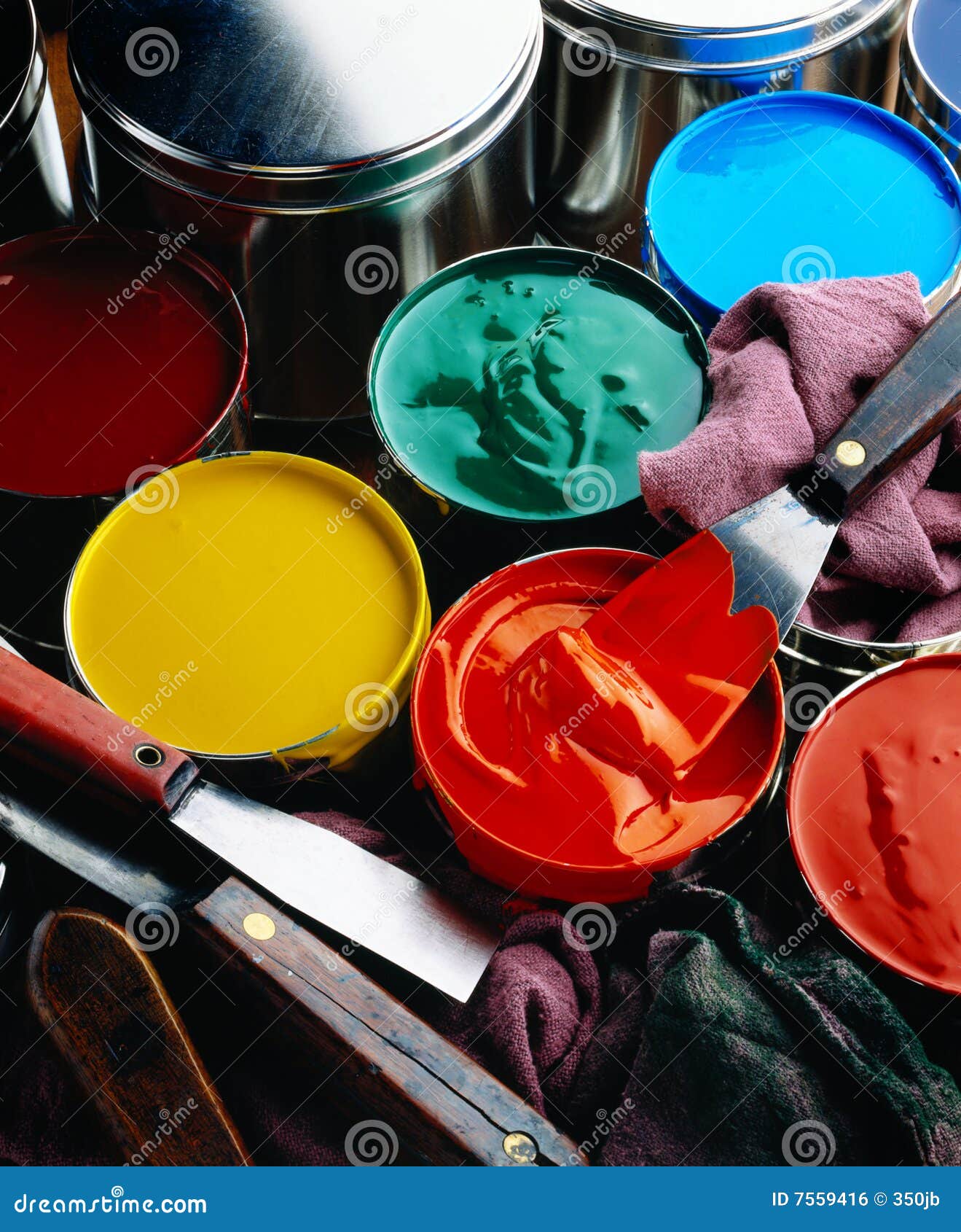 Printing inks stock photo. Image of spectrum, color, paint - 7559416