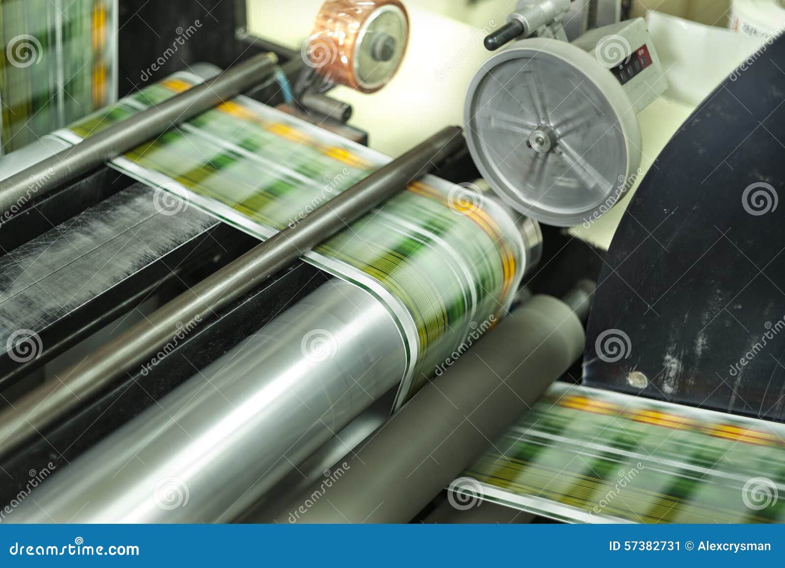 Printing Labels on Label Printing Machine Stock Image - Image of ...