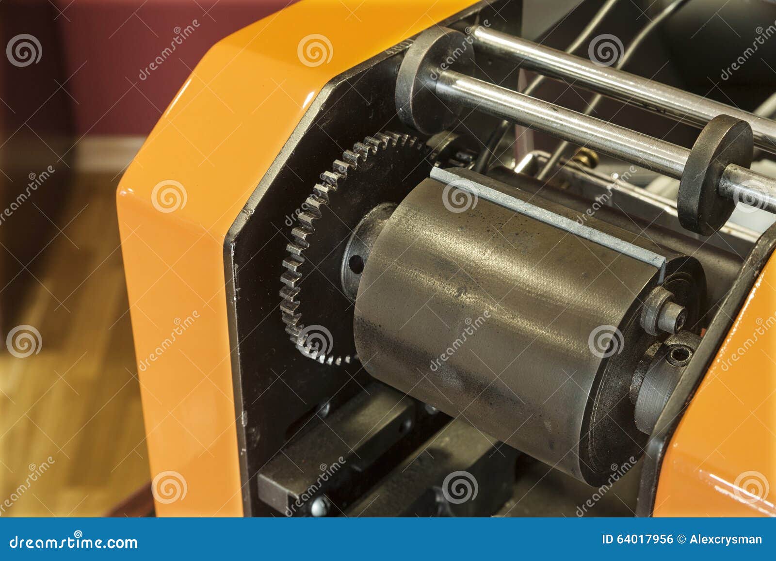 Printing Labels on Label Printing Machine - Old Printing Machine Stock ...