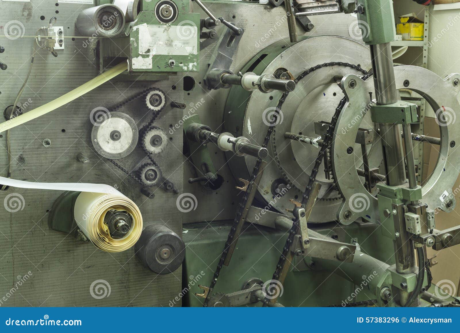 Printing Labels on Offset Machine Stock Photo - Image of press ...