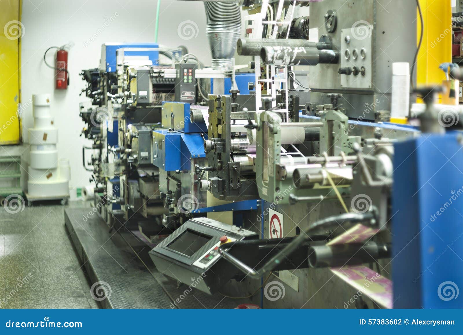 Printing Labels on Offset Machine Stock Photo - Image of news, printing ...