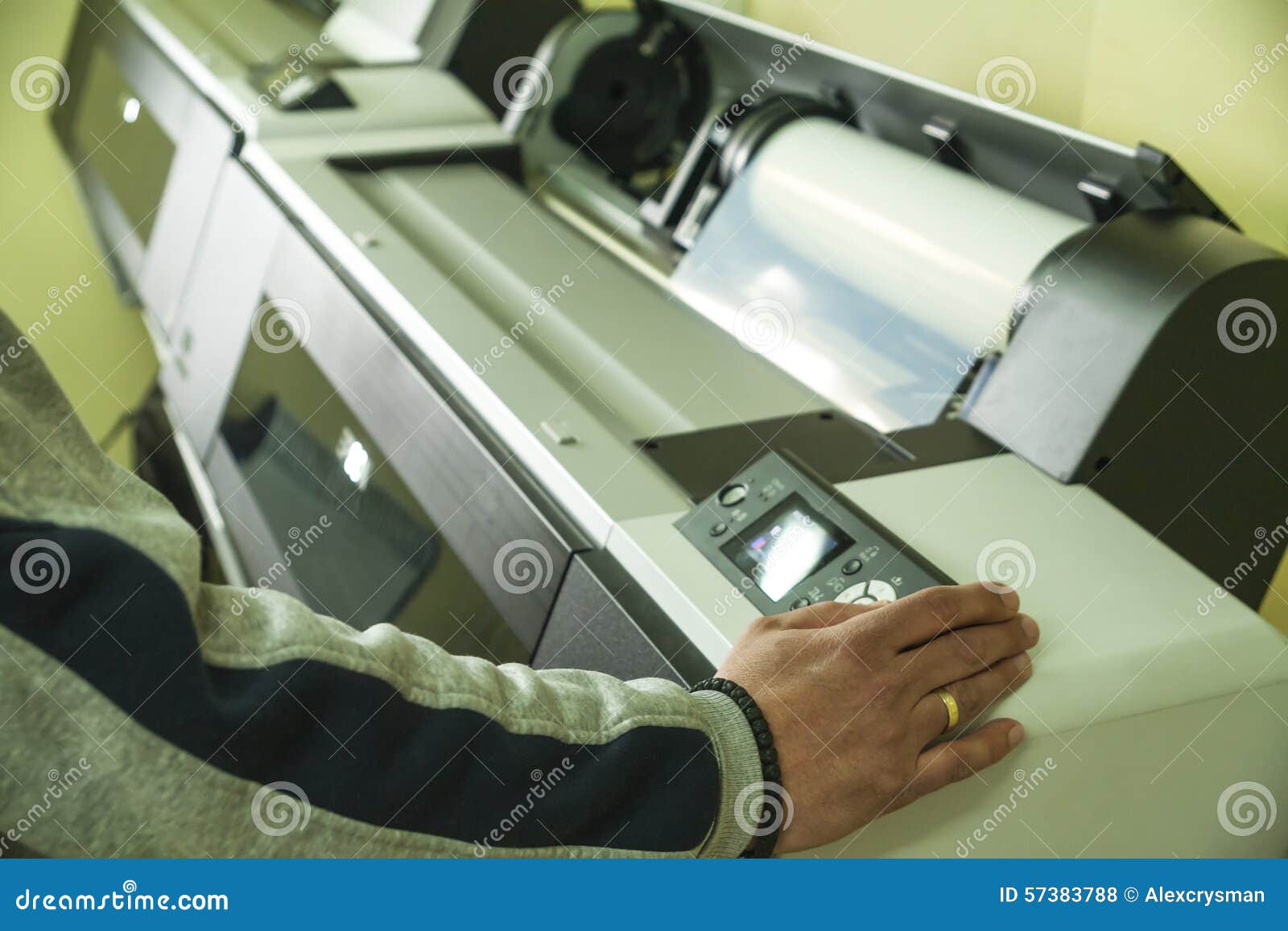 Printing Labels on Offset Machine Stock Photo - Image of offset ...