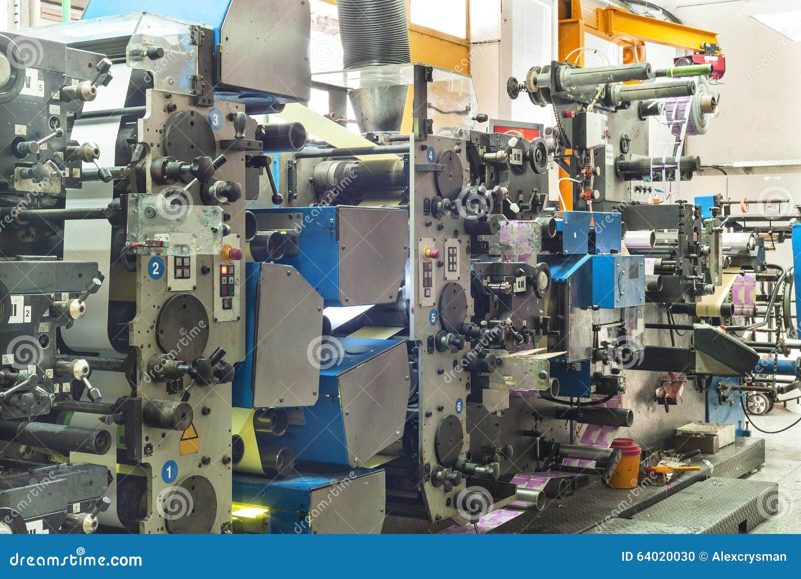 Printing Labels on Offset Machine Stock Photo - Image of fragile ...
