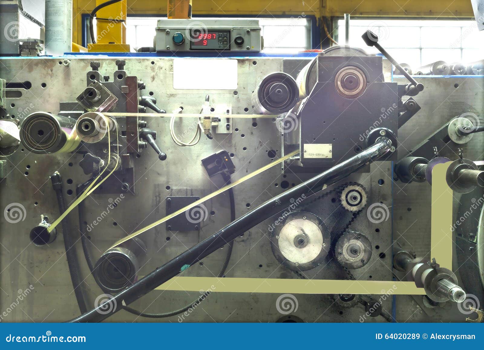 Printing Labels on Offset Machine Stock Image - Image of place ...