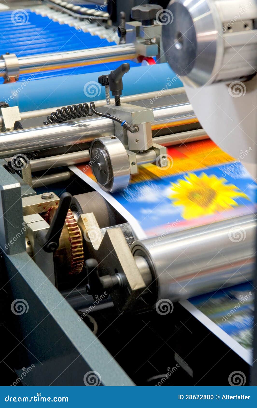 Printing machine stock photo. Image of paper, cyan, commerce - 28622880
