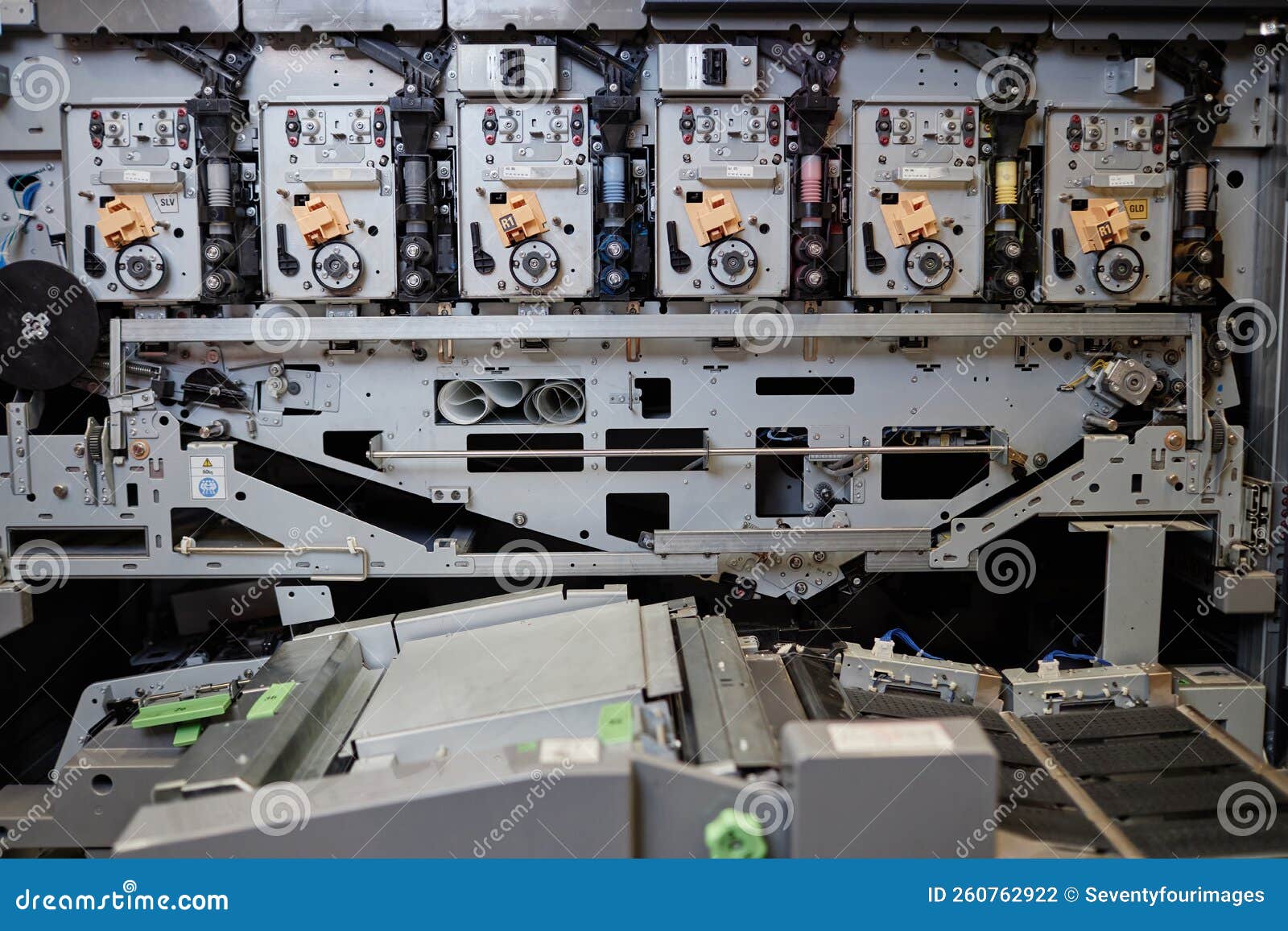 Printing Machine Background Stock Photo - Image of workshop, technology ...