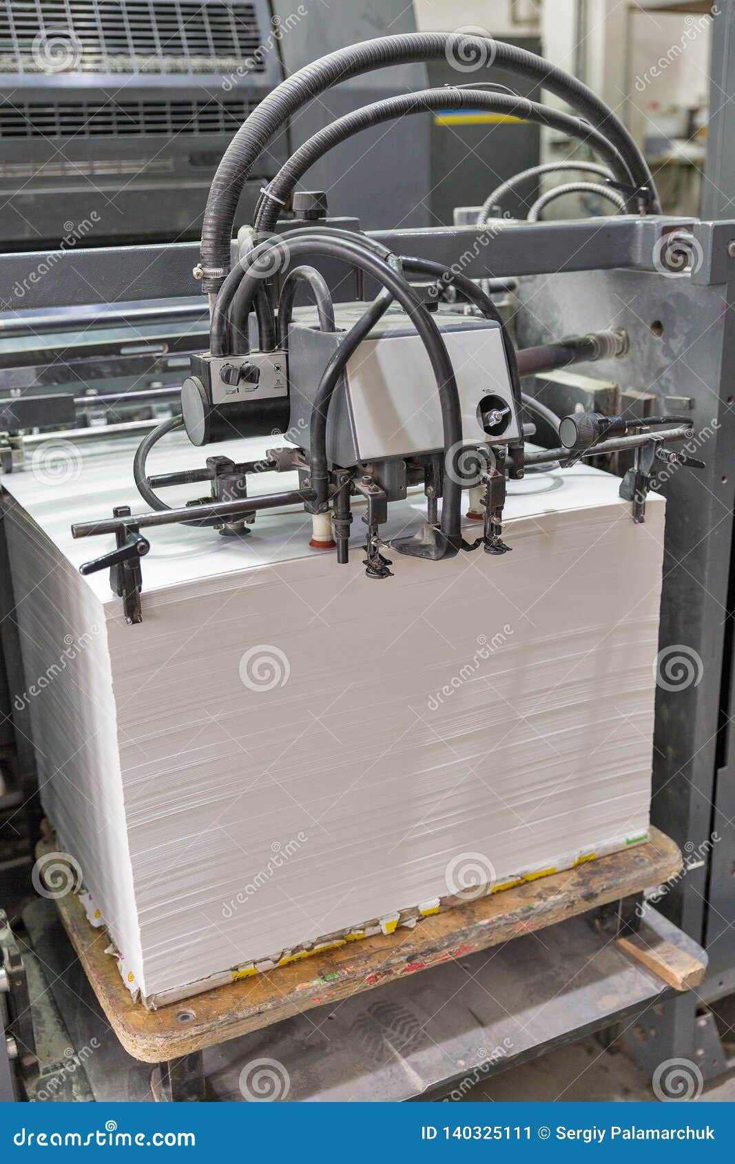 Printing machine closeup stock image. Image of pallet - 140325111