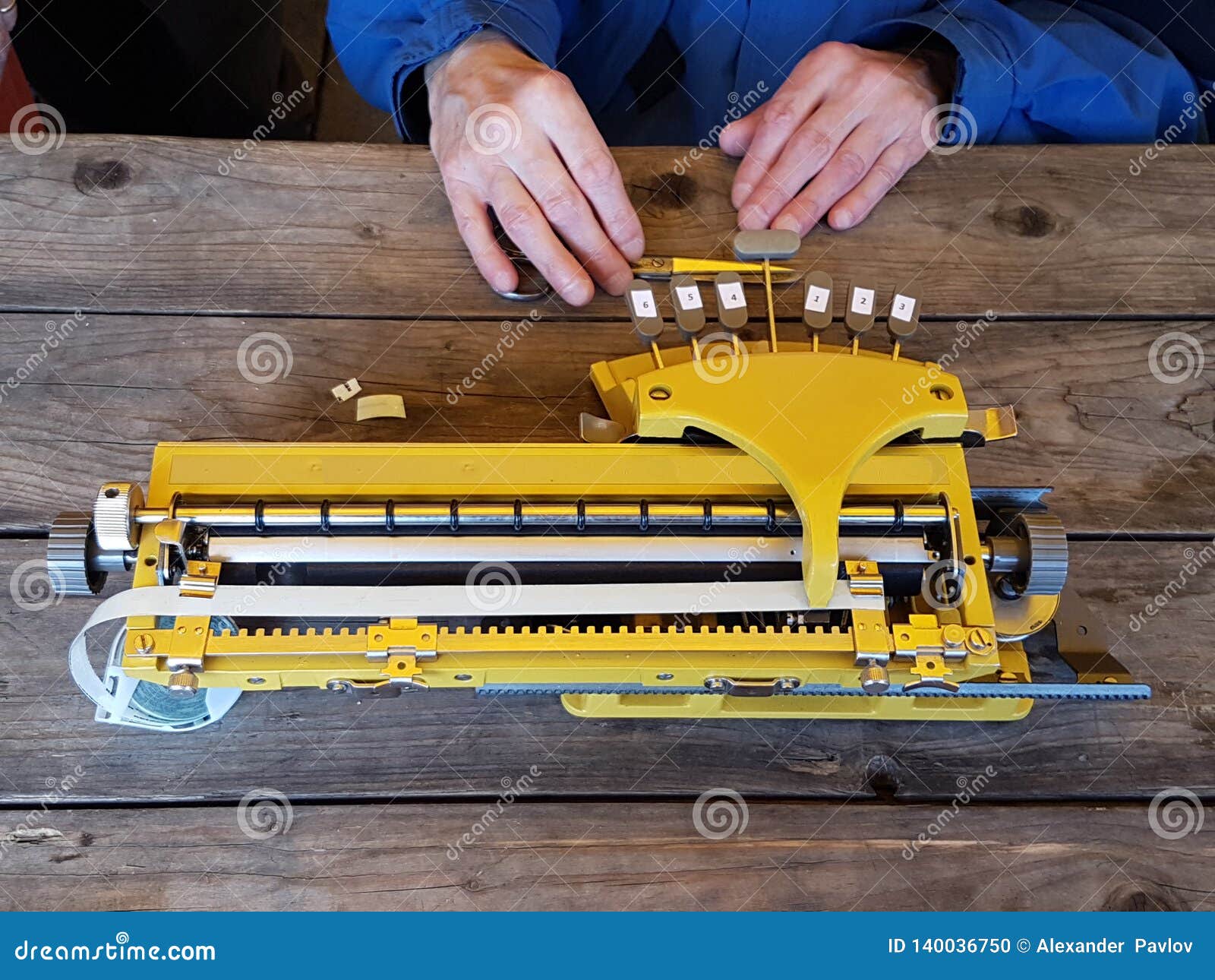 Printing Machine for Communication between Blind People Stock Photo ...