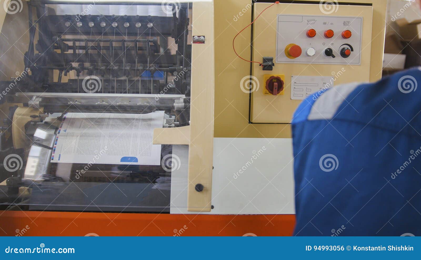 A Printing Machine Controlled by a Print Operator Stock Photo - Image ...