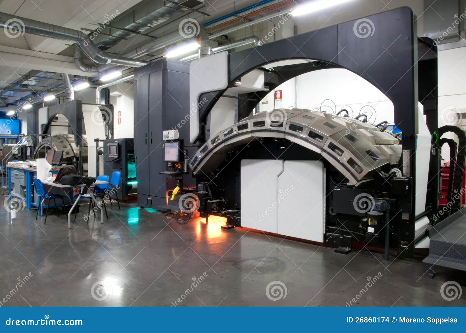 Printing Machine: Digital Web Press Stock Photo - Image of book, books ...