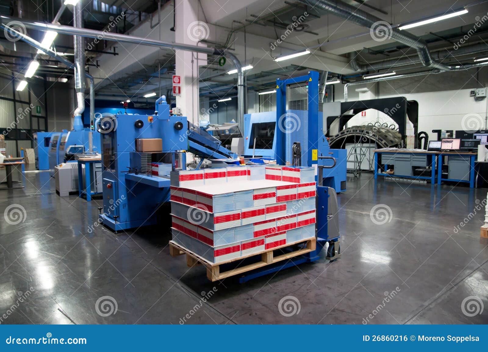 Printing Machine: Digital Web Press Stock Photo - Image of production ...