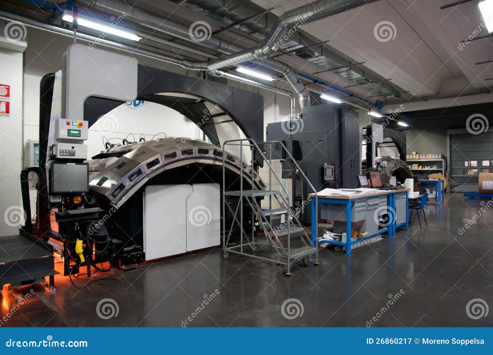 Printing Machine: Digital Web Press Stock Image - Image of labor ...