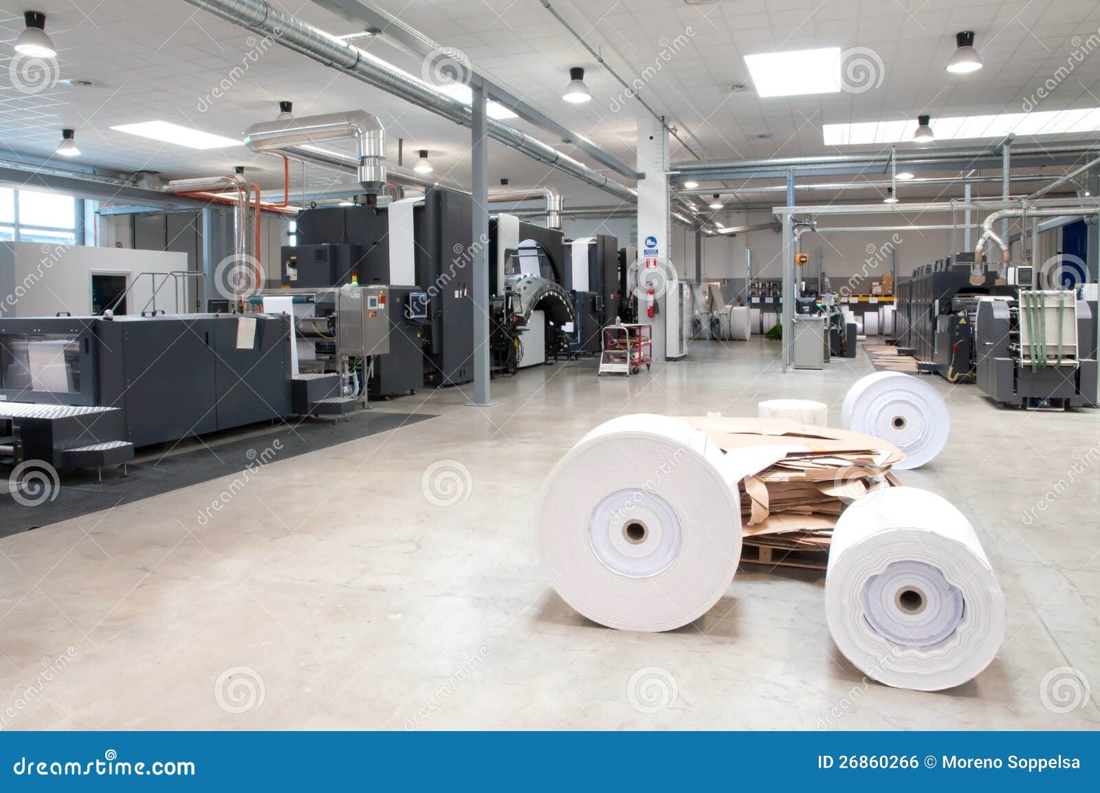 Printing Machine: Digital Web Press Stock Photo - Image of brochure ...