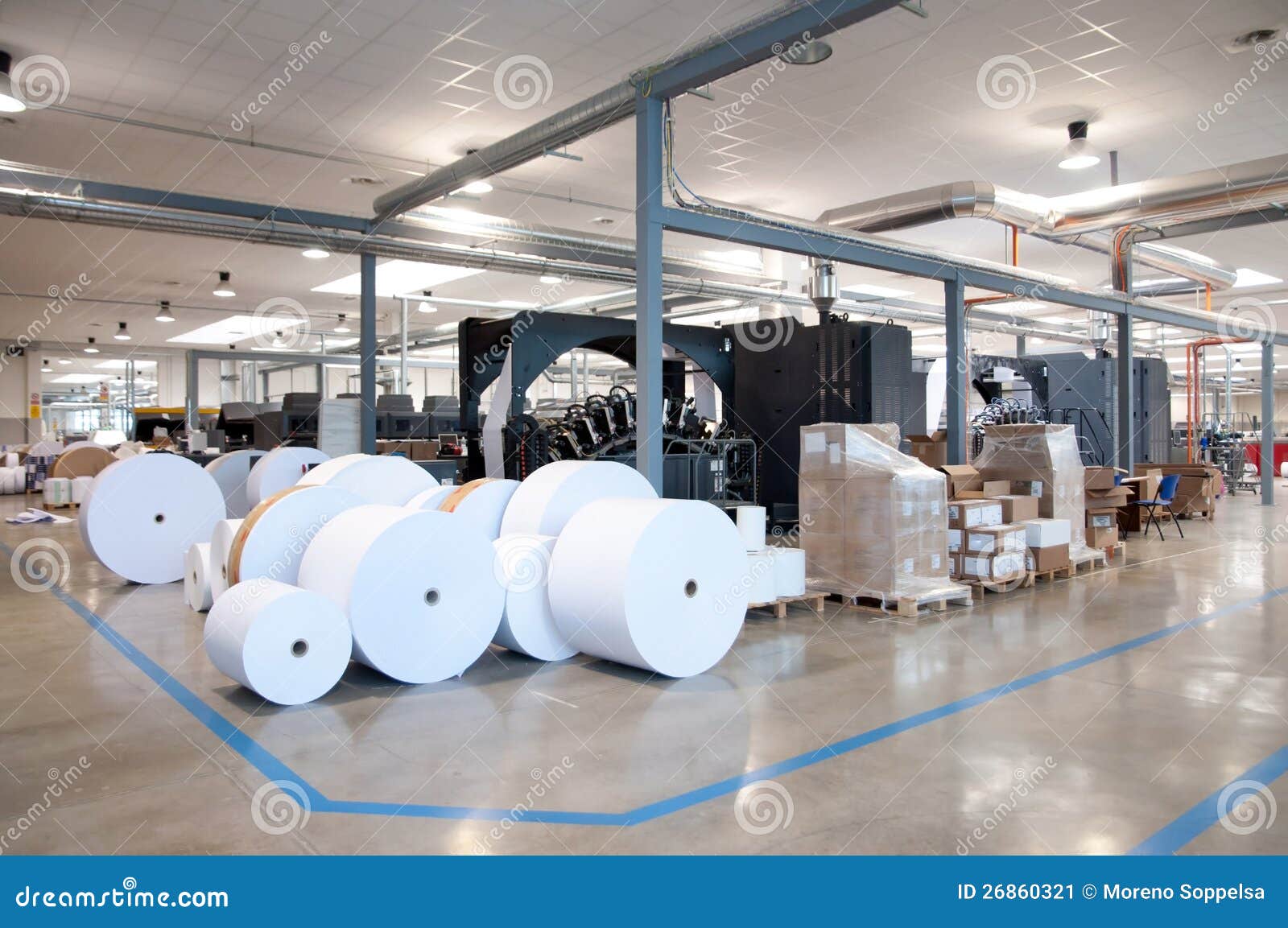 Printing Machine: Digital Web Press Stock Image - Image of brochure ...