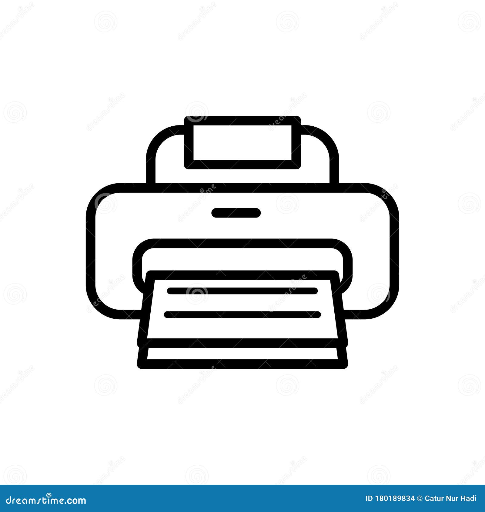 Printing Machine Icon Flat Vector Template Design Trendy Stock Vector ...