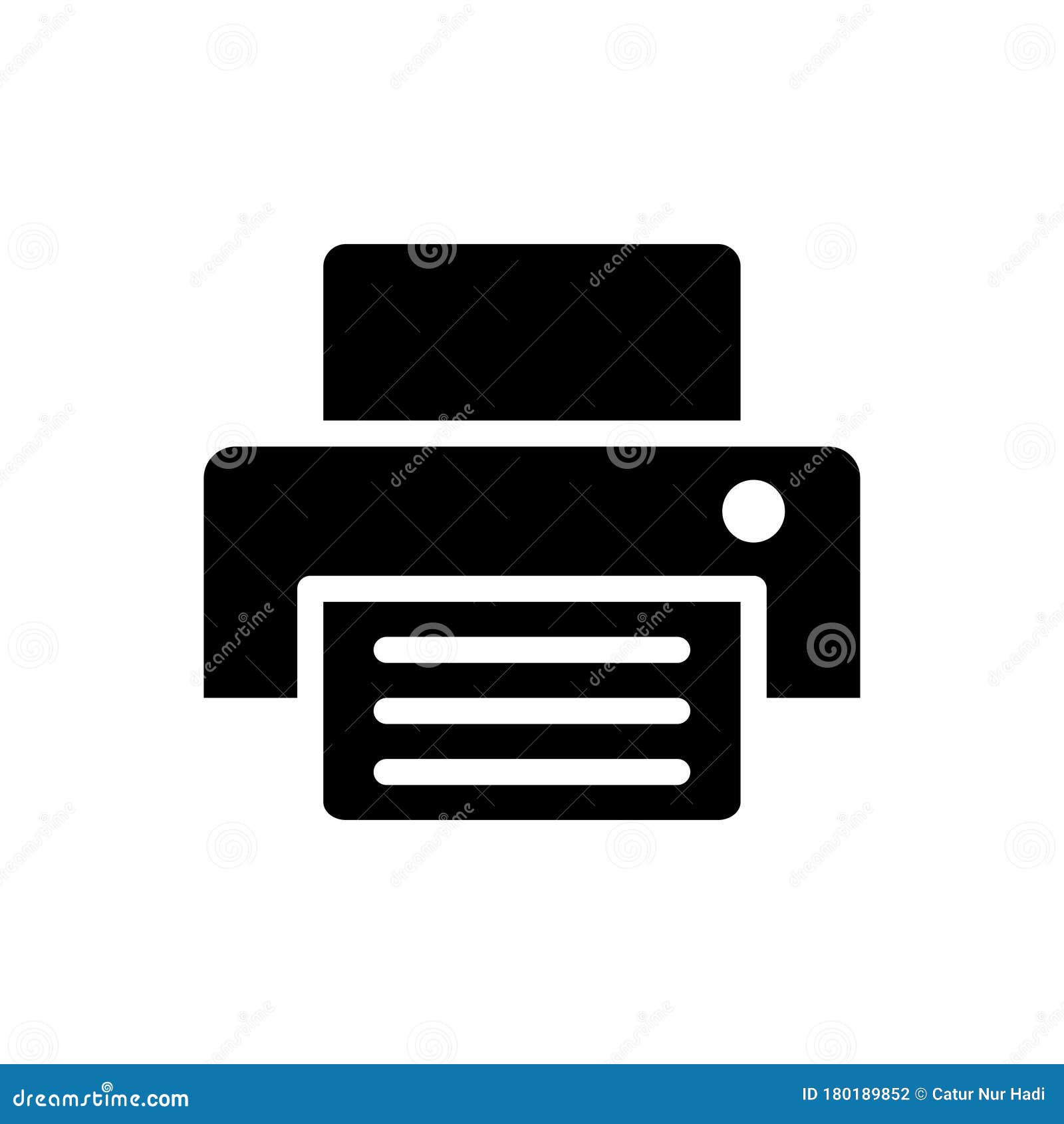 Printing Machine Icon Flat Vector Template Design Trendy Stock Vector ...