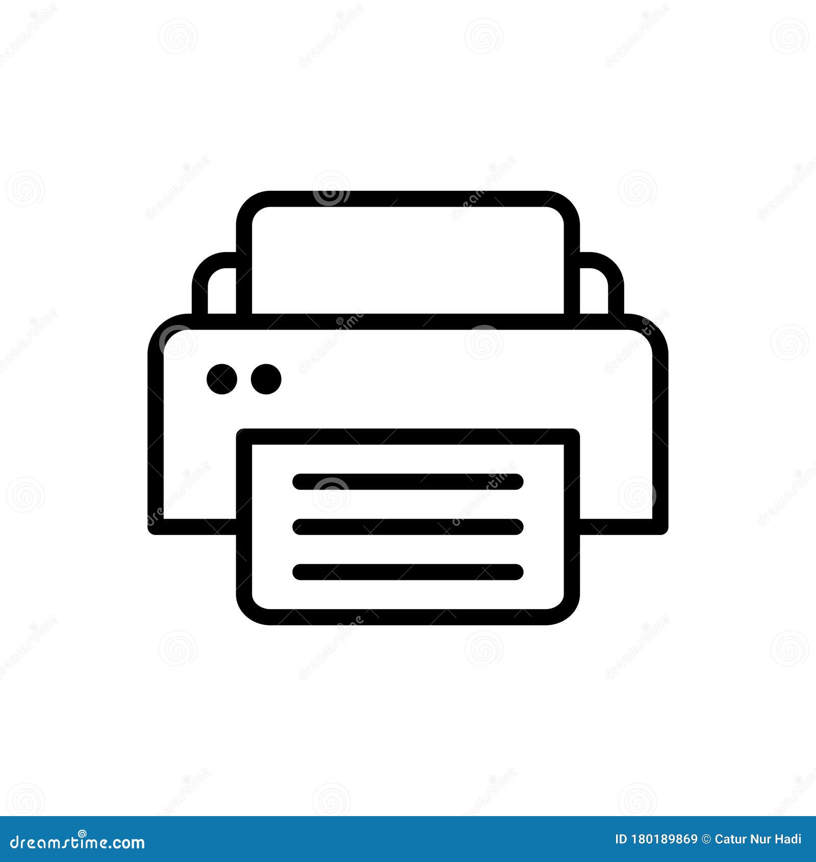 Printing Machine Icon Flat Vector Template Design Trendy Stock Vector ...