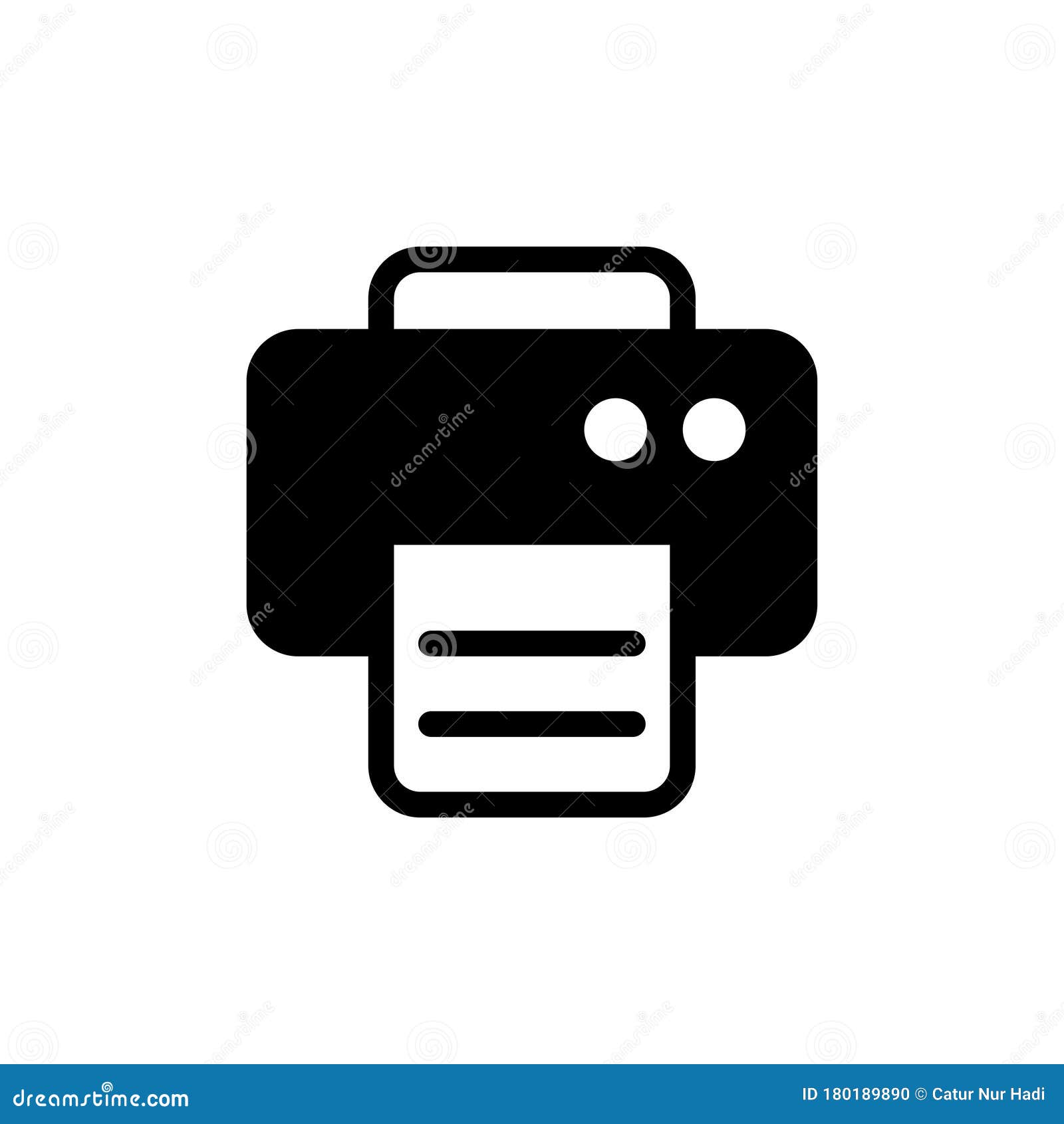 Printing Machine Icon Flat Vector Template Design Trendy Stock Vector ...