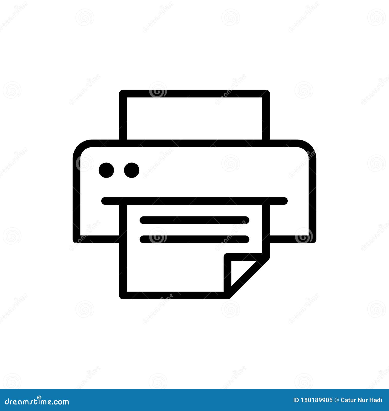 Printing Machine Icon Flat Vector Template Design Trendy Stock Vector ...