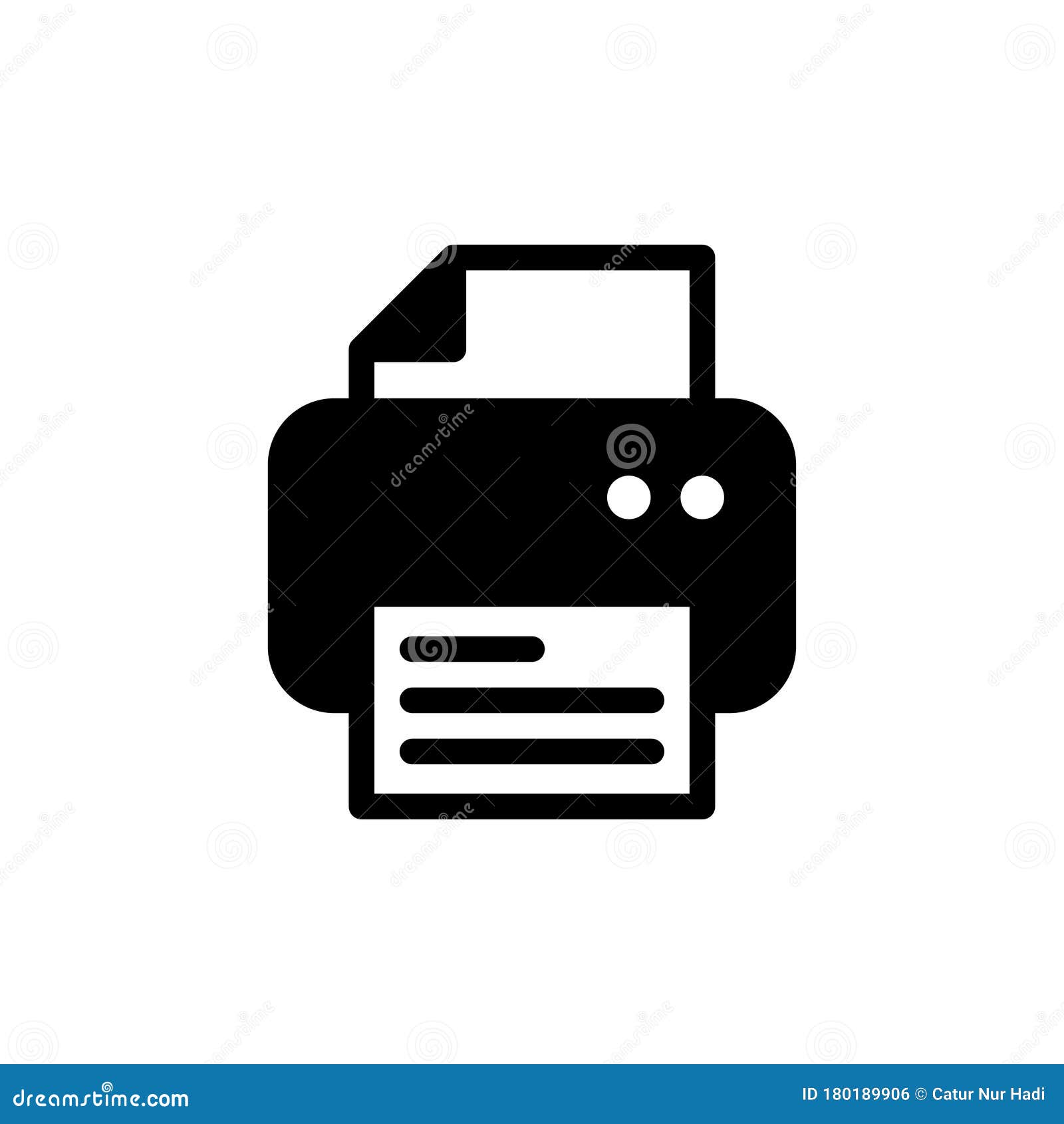 Printing Machine Icon Flat Vector Template Design Trendy Stock Vector ...