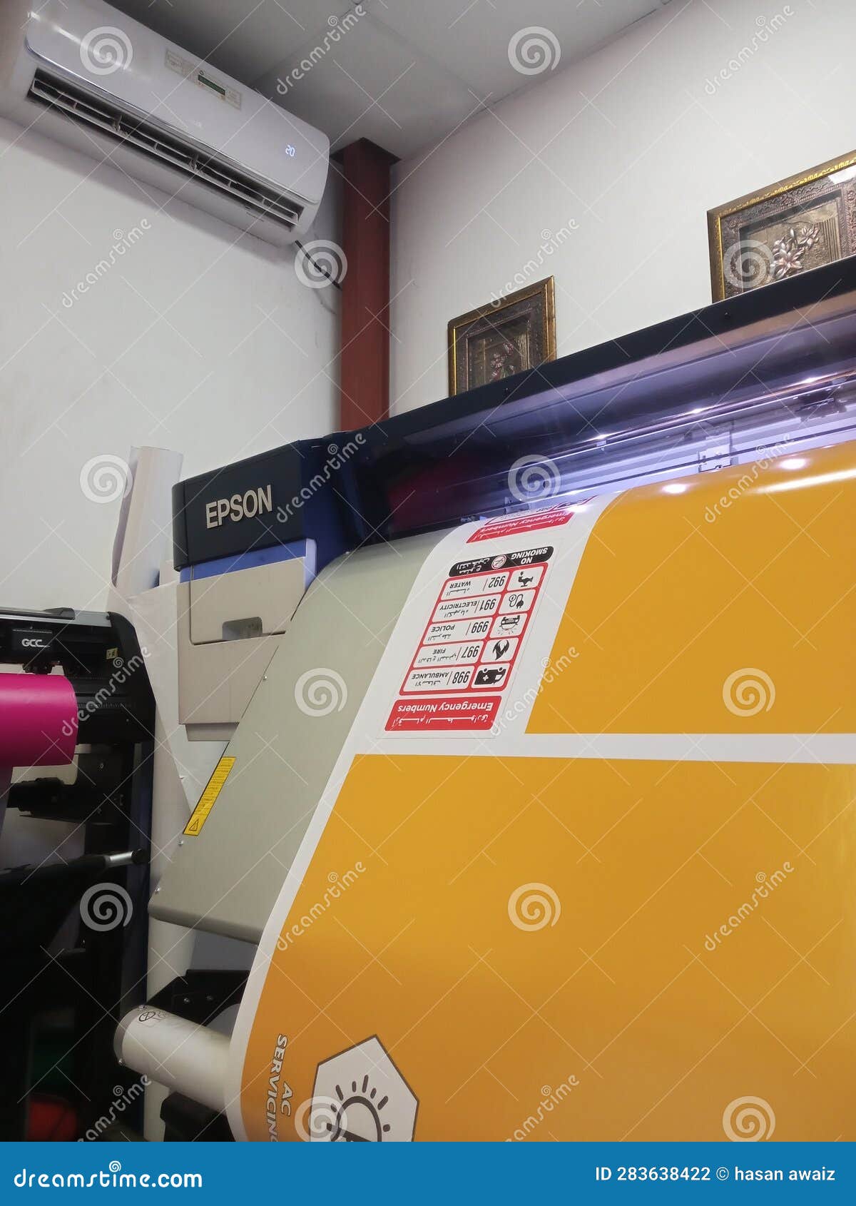 Printing Machine Inside Graphic Room Editorial Photography - Image of ...