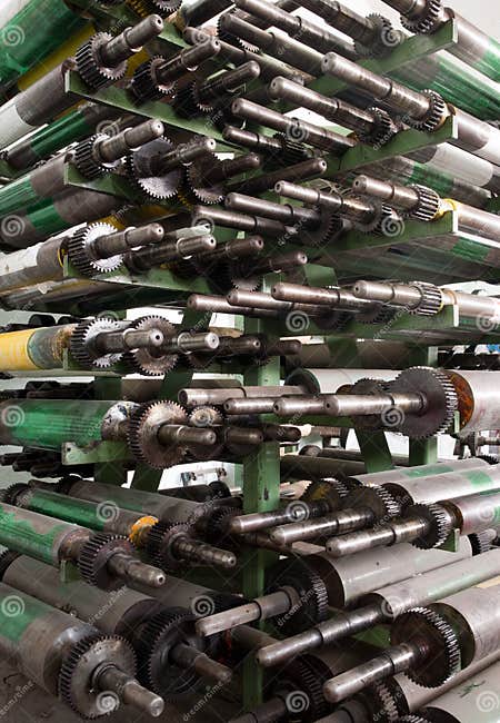 Printing machine parts stock photo. Image of printing - 23147586