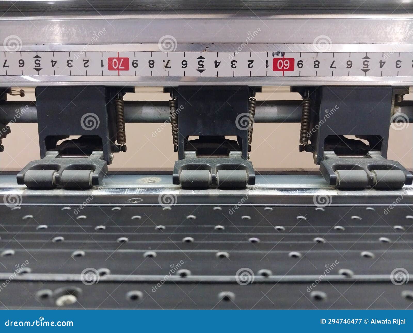 Printing Machine, Roller and Meter Stock Image - Image of technology ...