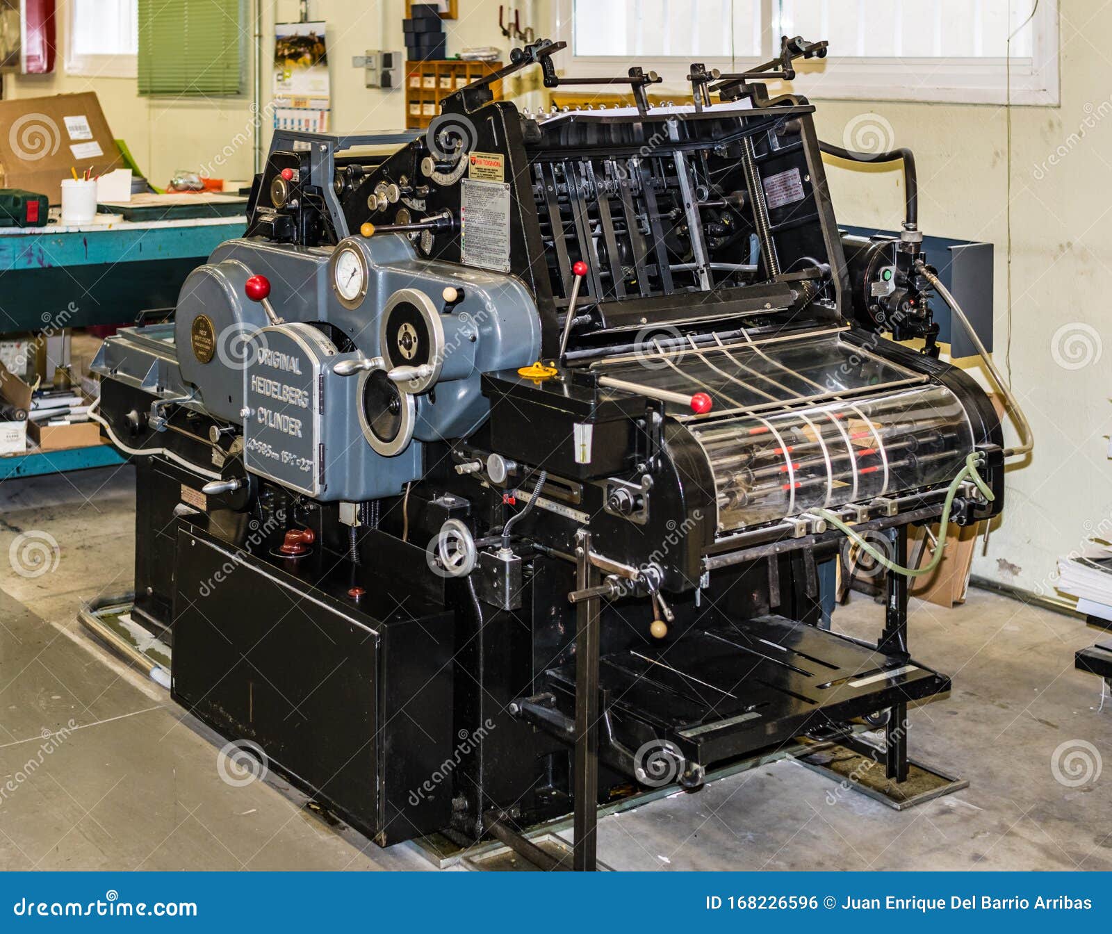 Printing Machine of Typography Transformed in Die Cutter Stock Photo ...