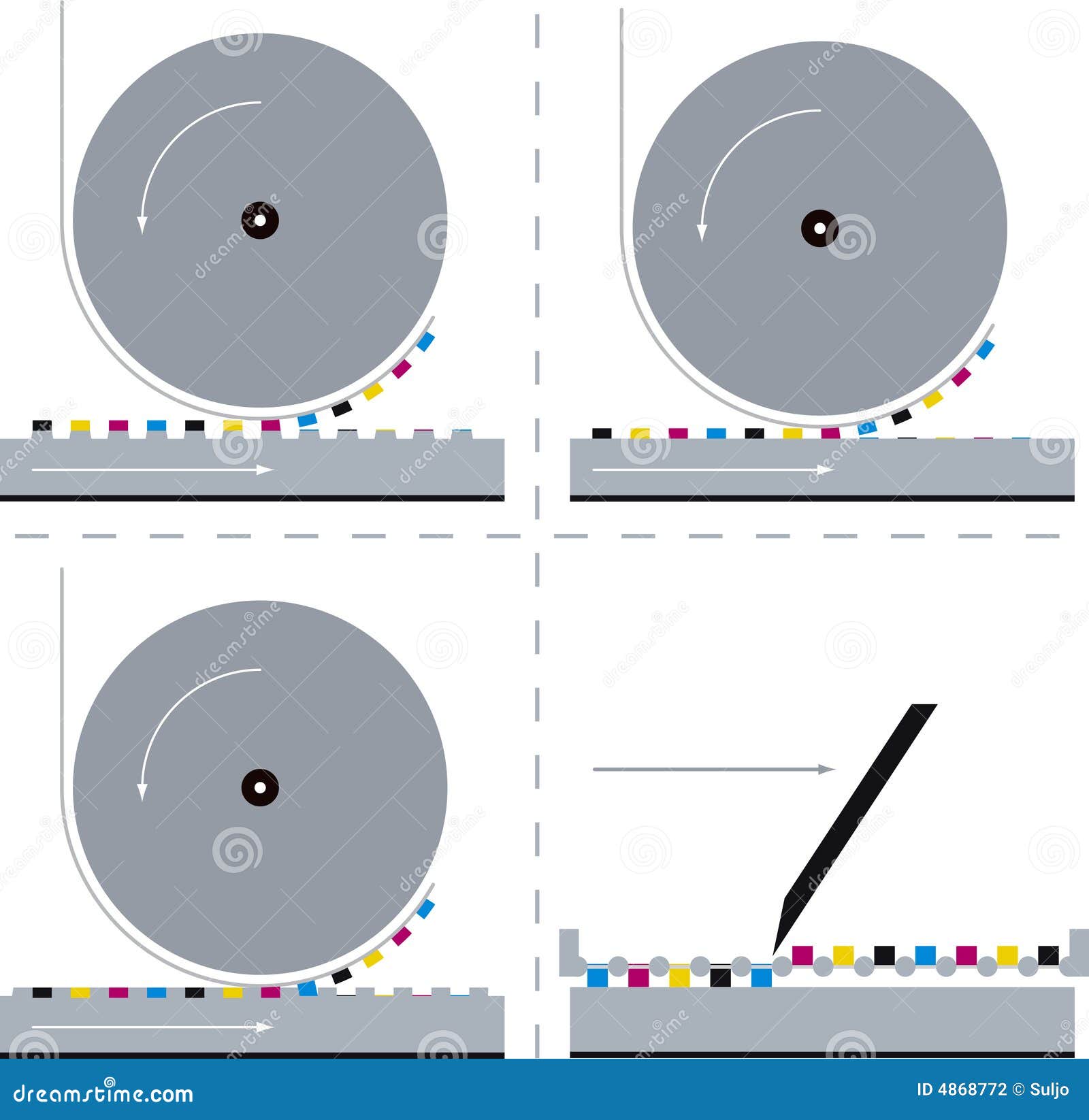 Printing machines stock vector. Illustration of high, isolated - 4868772
