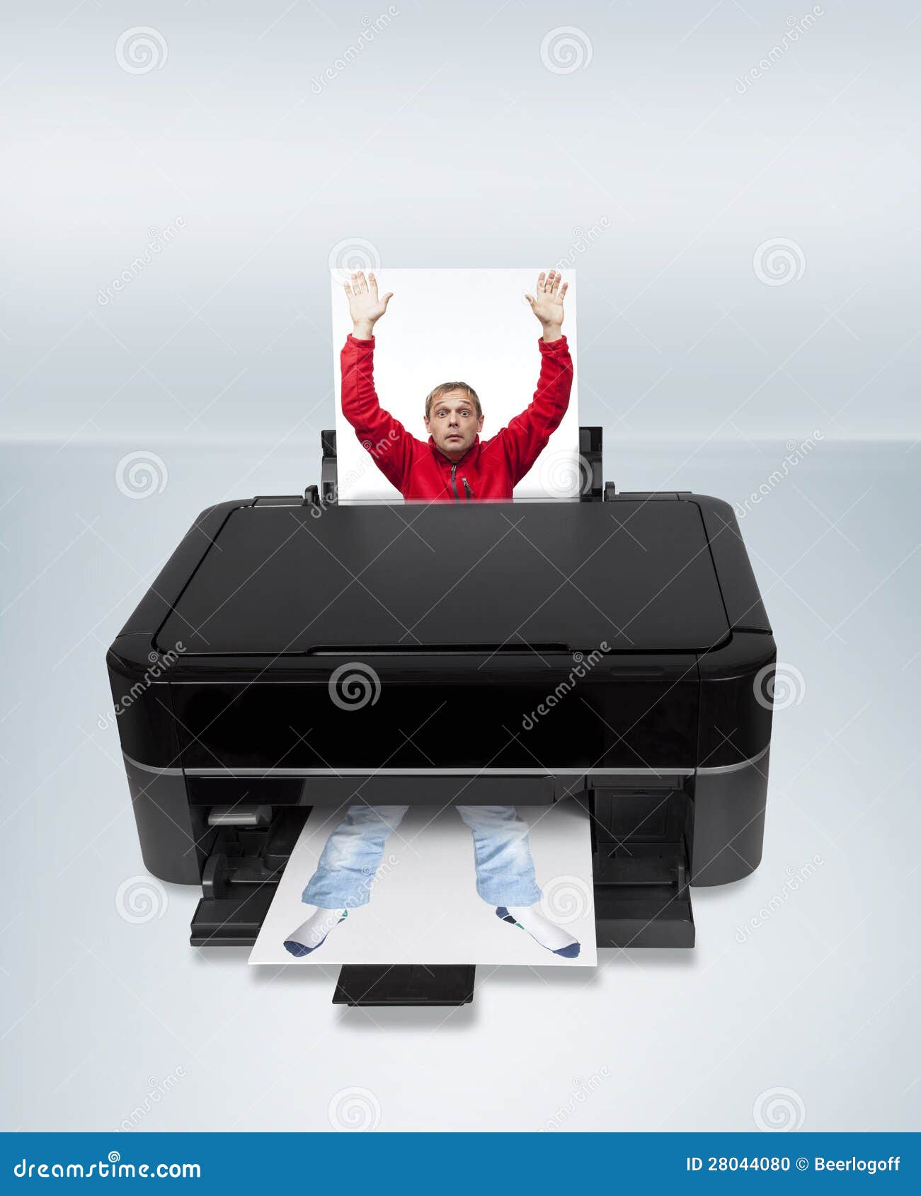 Printing man stock photo. Image of computer, hands, equipment - 28044080