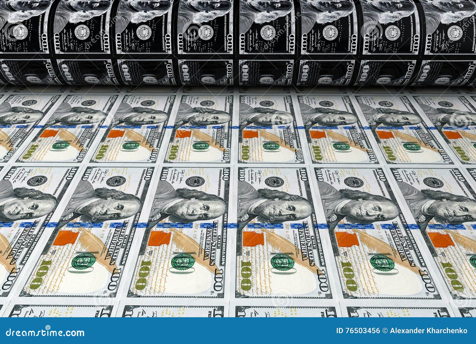 Printing Money Royalty-Free Stock Image | CartoonDealer.com #83788066