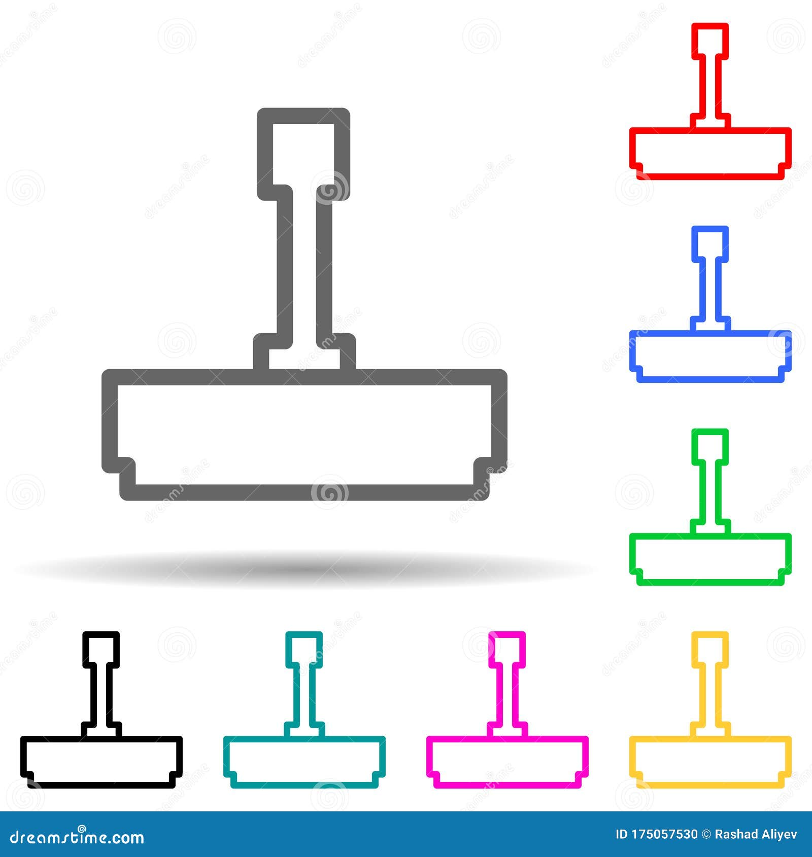 Printing Multi Color Style Icon Simple Thin Line Outline Vector Of Web Icons For Ui And Ux