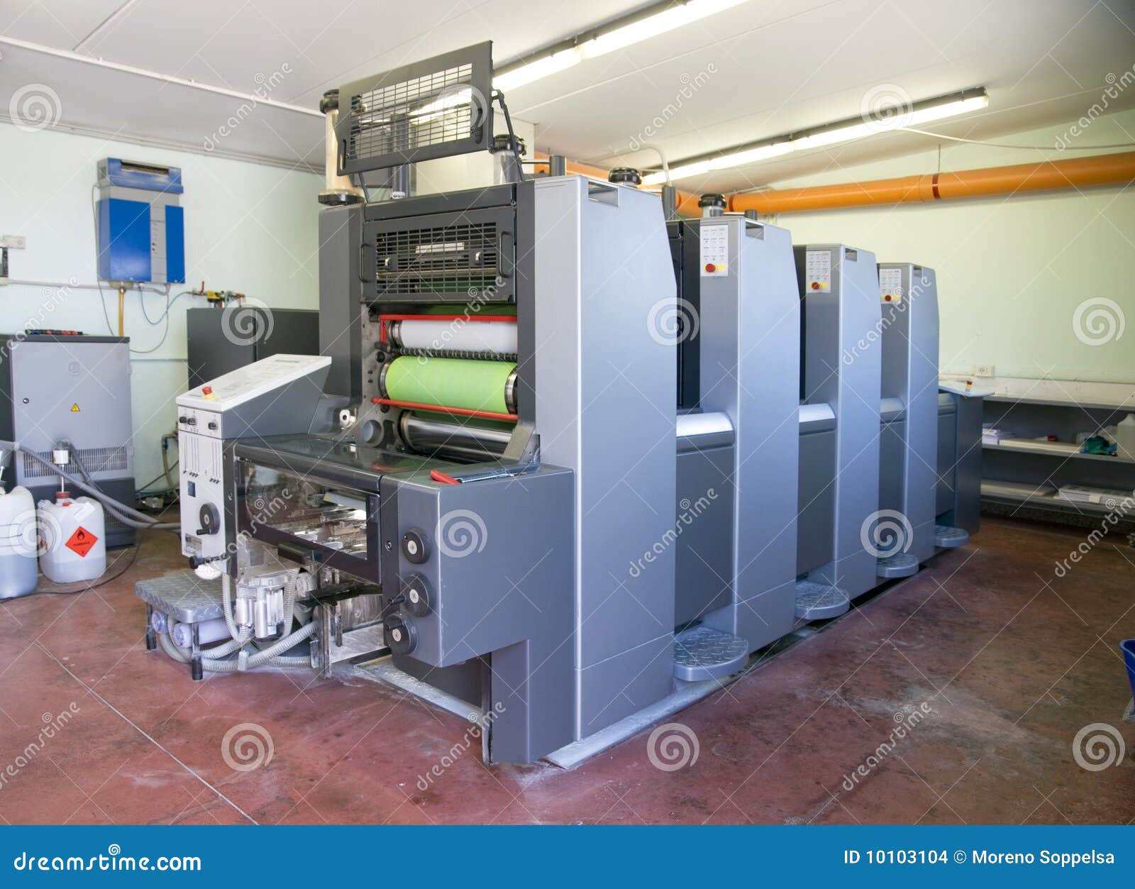 Printing - Offset Press, Detail Stock Photo - Image of paper ...