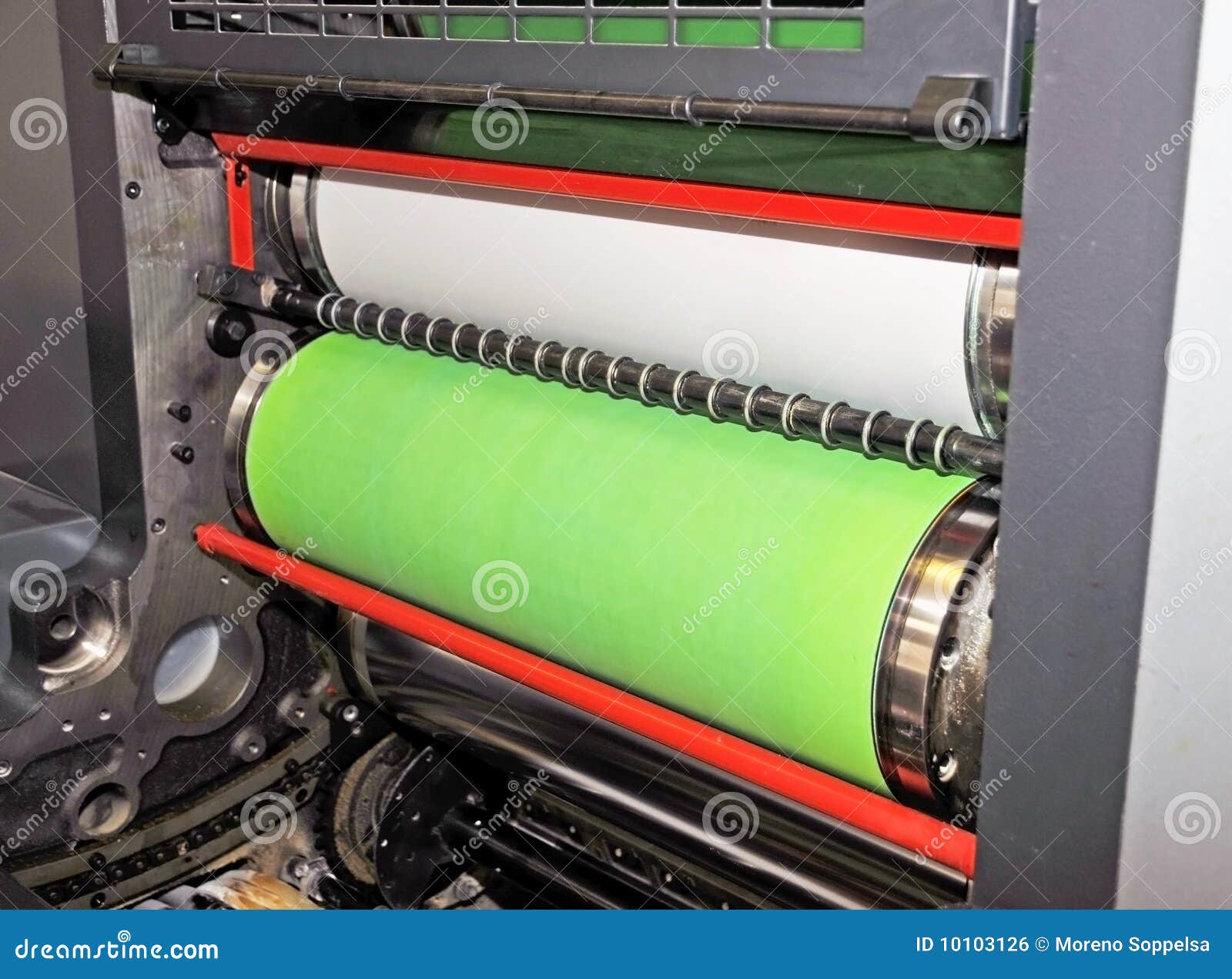 Printing - Offset Press, Detail Stock Photo - Image of machine, offset ...