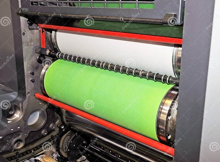 Printing - Offset Press, Detail Stock Photo - Image of machine, offset ...