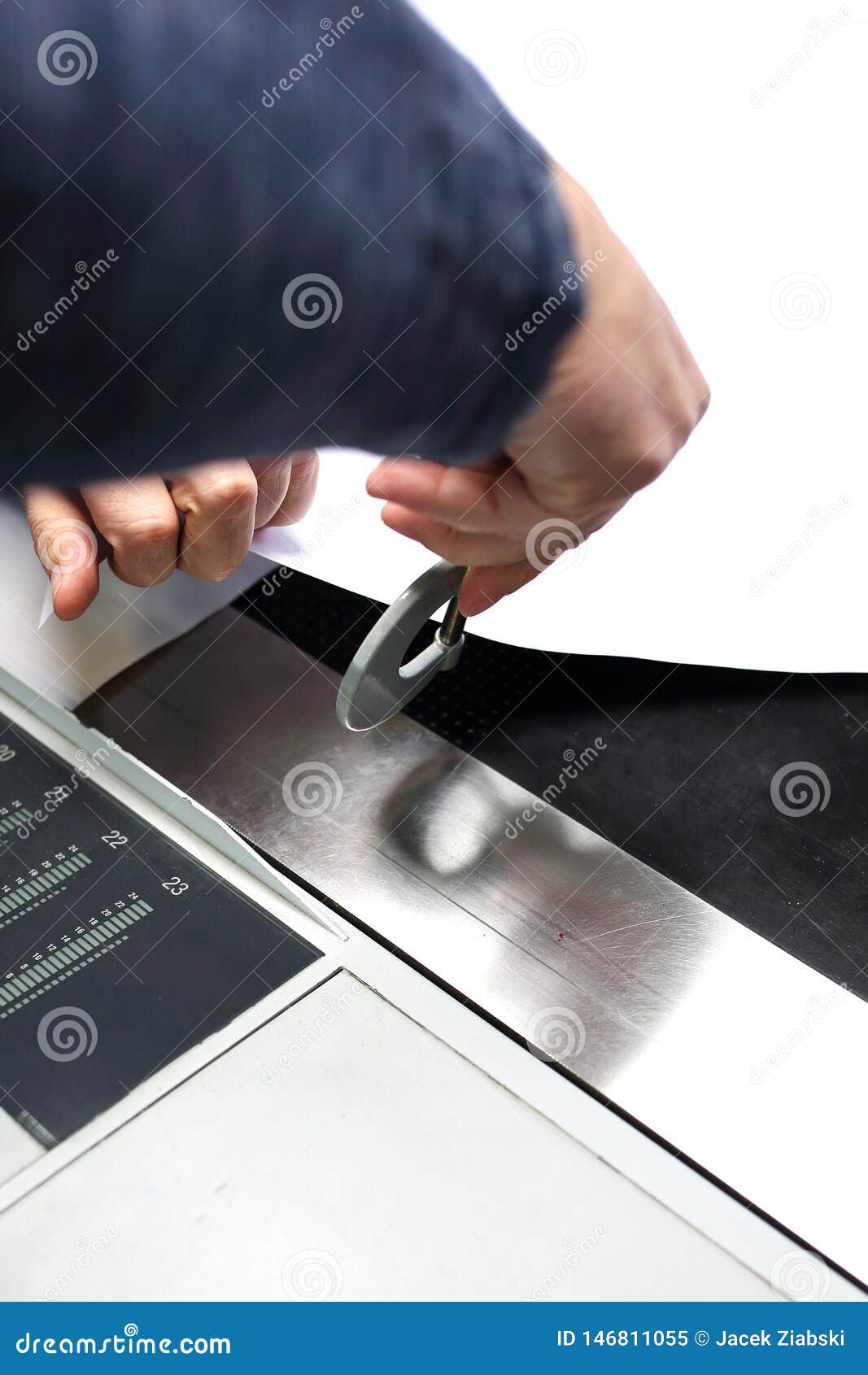 Printing Paper. the Printer Measures the Weight of the Paper Stock ...