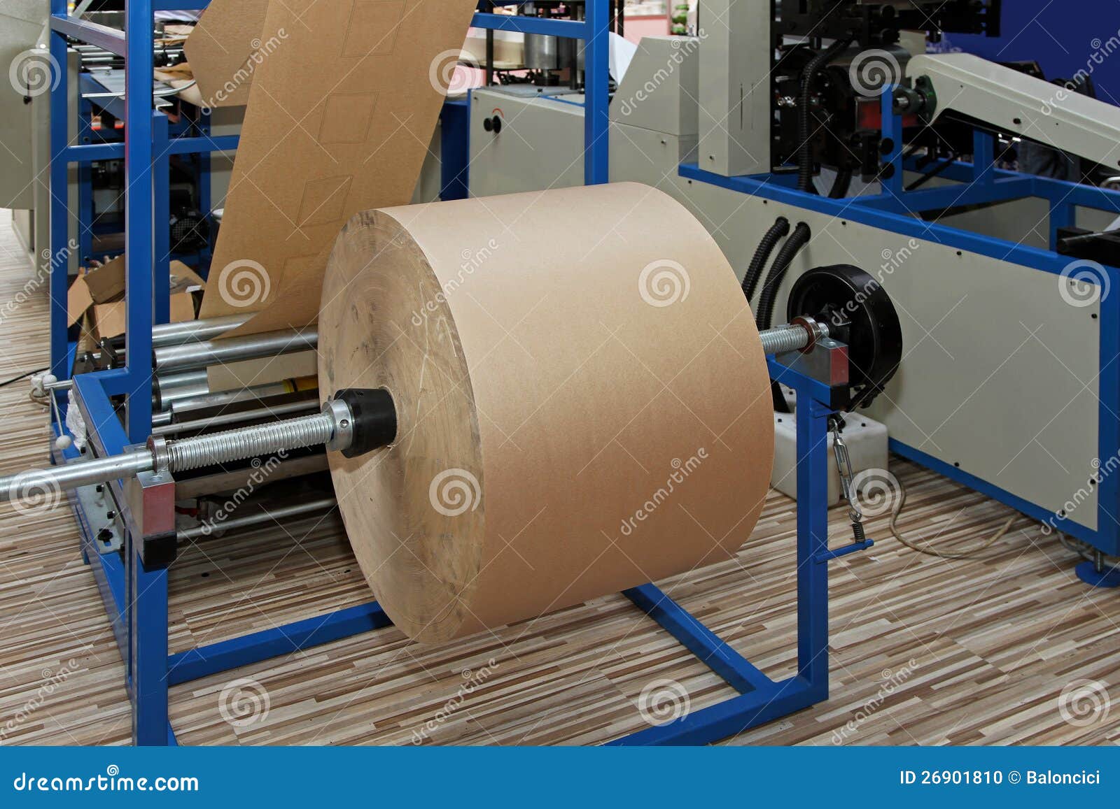 Printing paper roll stock photo. Image of rolls, factory - 26901810