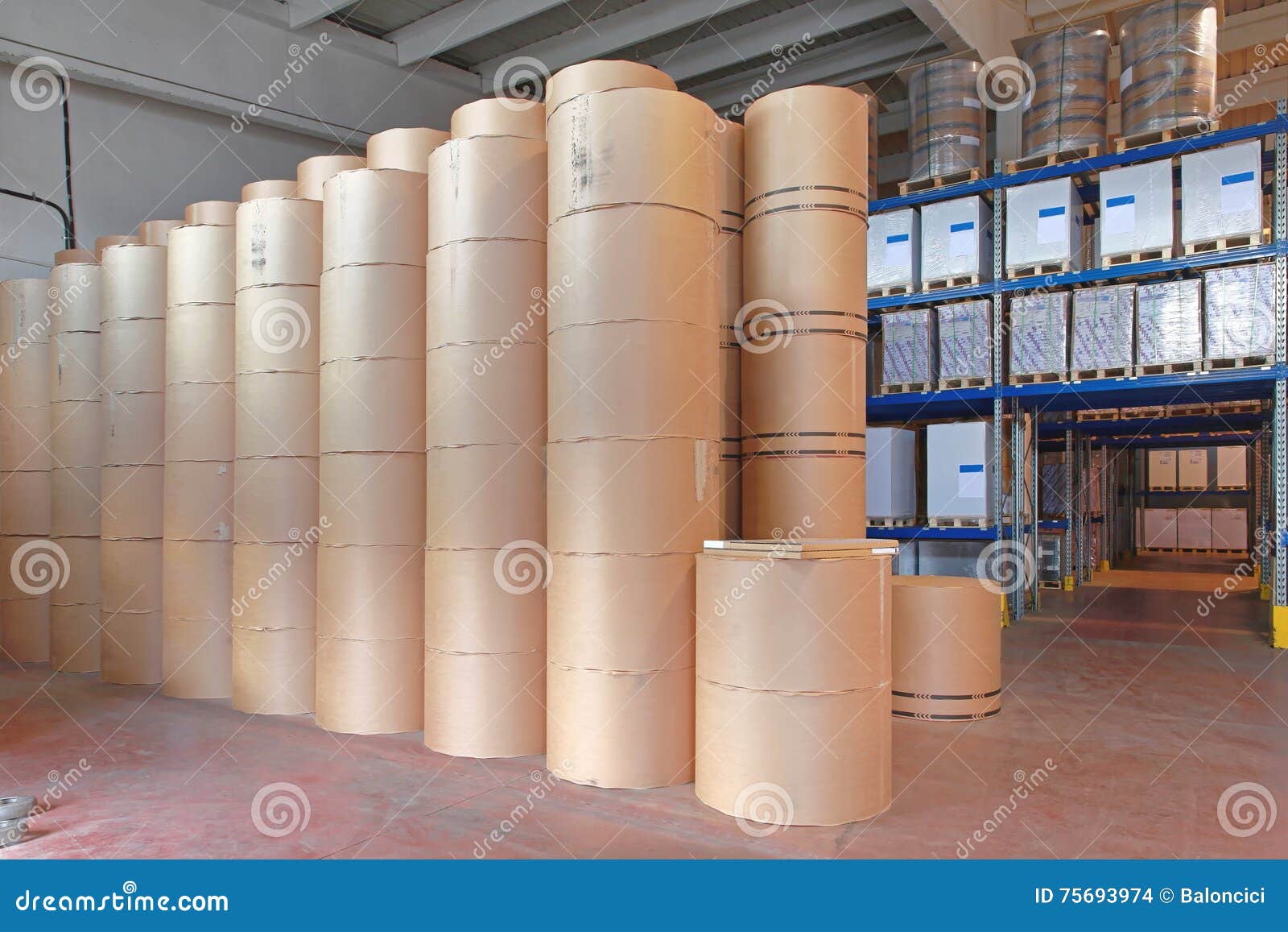 Printing Paper Rolls stock photo. Image of rolls, material - 75693974