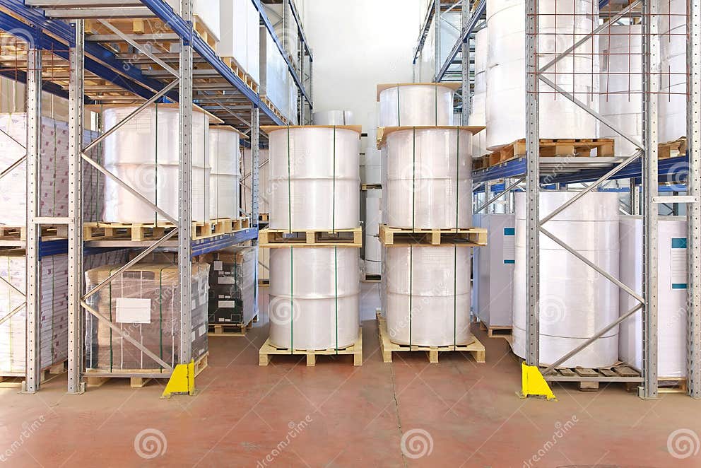 Printing paper storage stock photo. Image of storehouse - 31657782