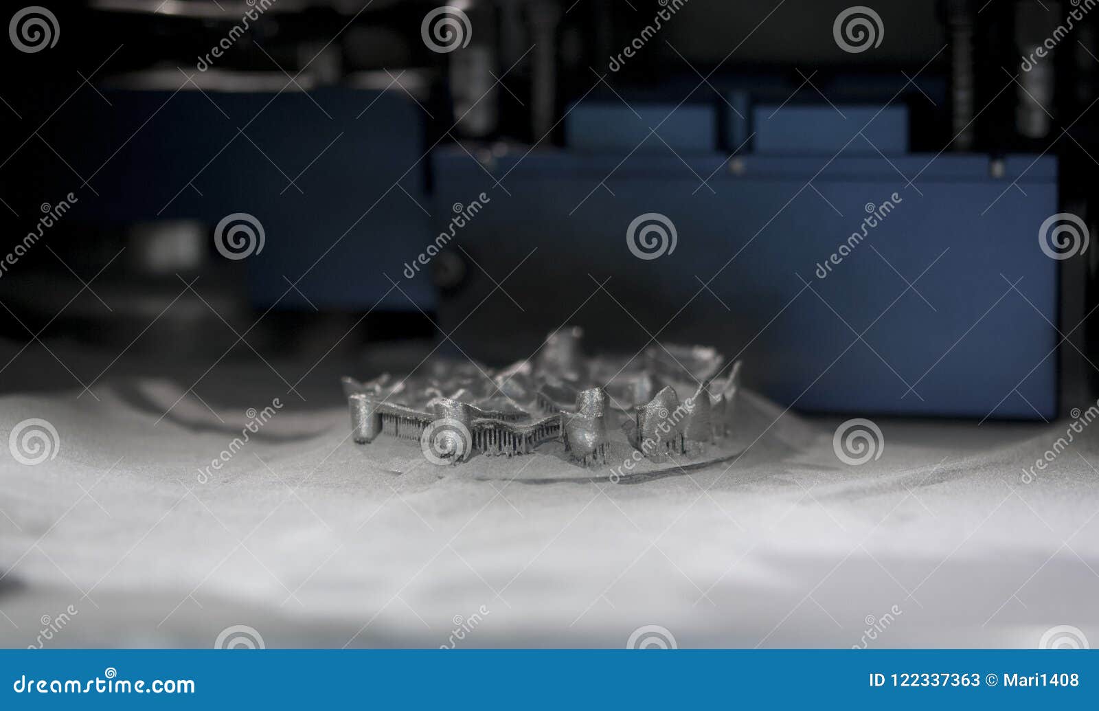 Printing Platform with Object Printed on 3d Printer for Metal Stock ...