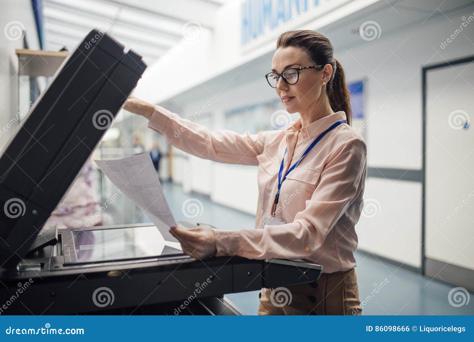 Printing in Preparation for Lessons Stock Photo - Image of photocopy ...