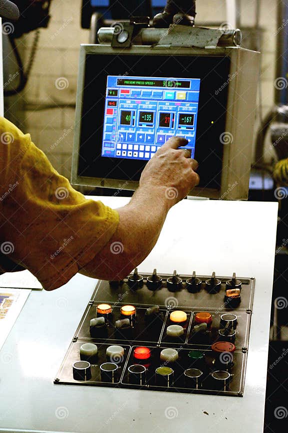 Printing Press Controls stock image. Image of levels, adjust - 2619861