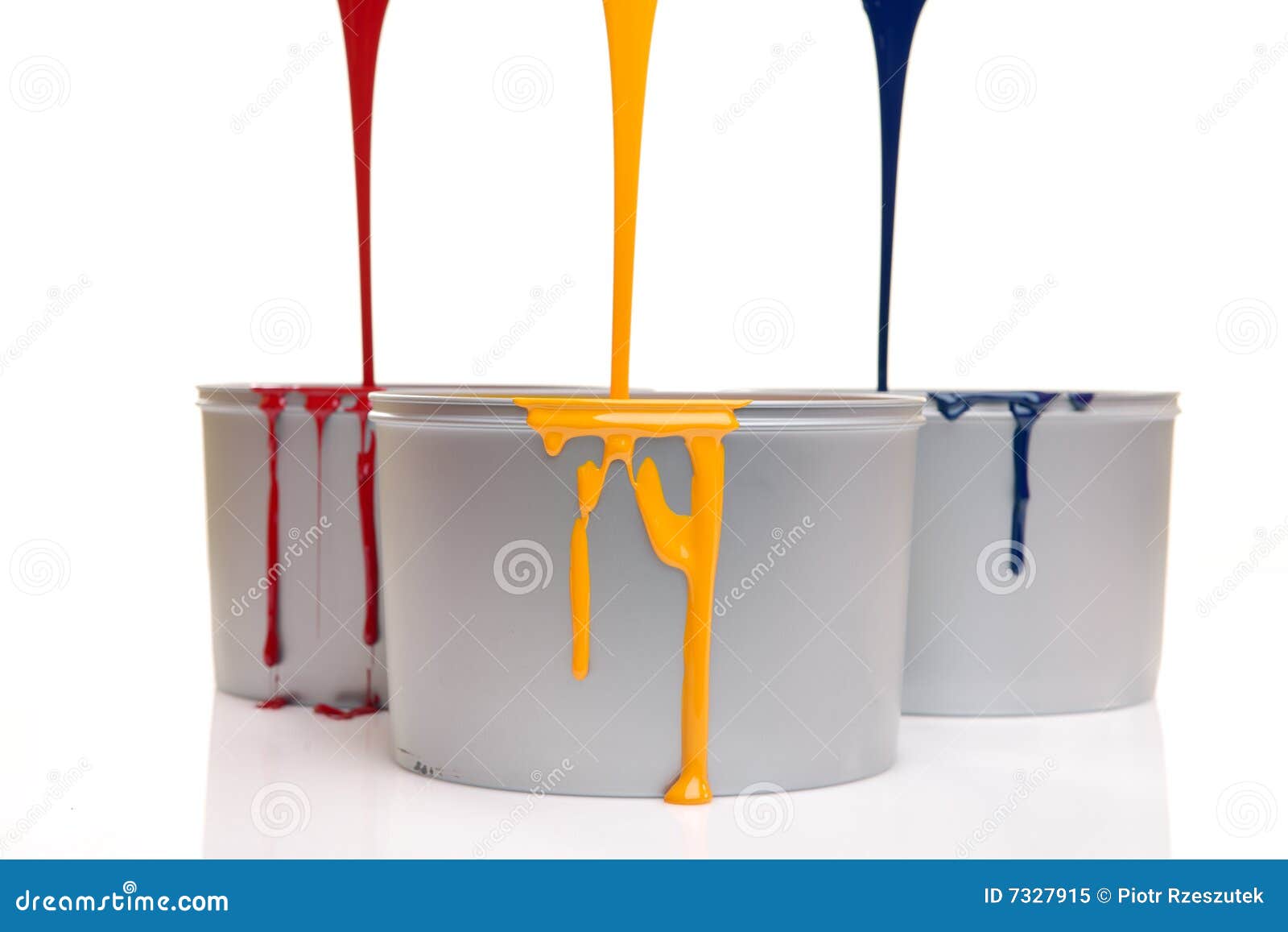 Printing Press Inks, Cyan, Magenta, Yellow Stock Image - Image of ...