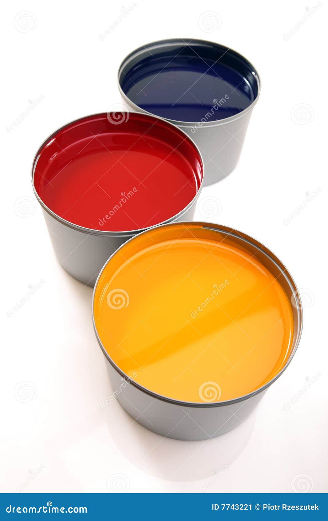 Printing Press Inks, Cyan, Magenta, Yellow Stock Image - Image of paint ...