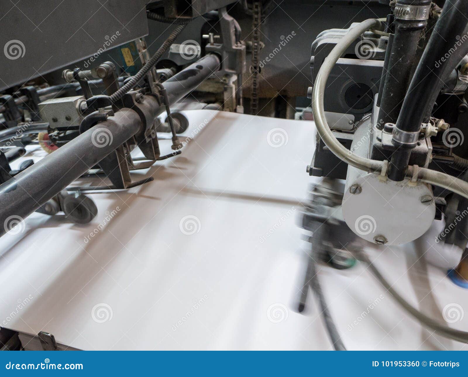 Printing press machine stock photo. Image of commercial - 101953360
