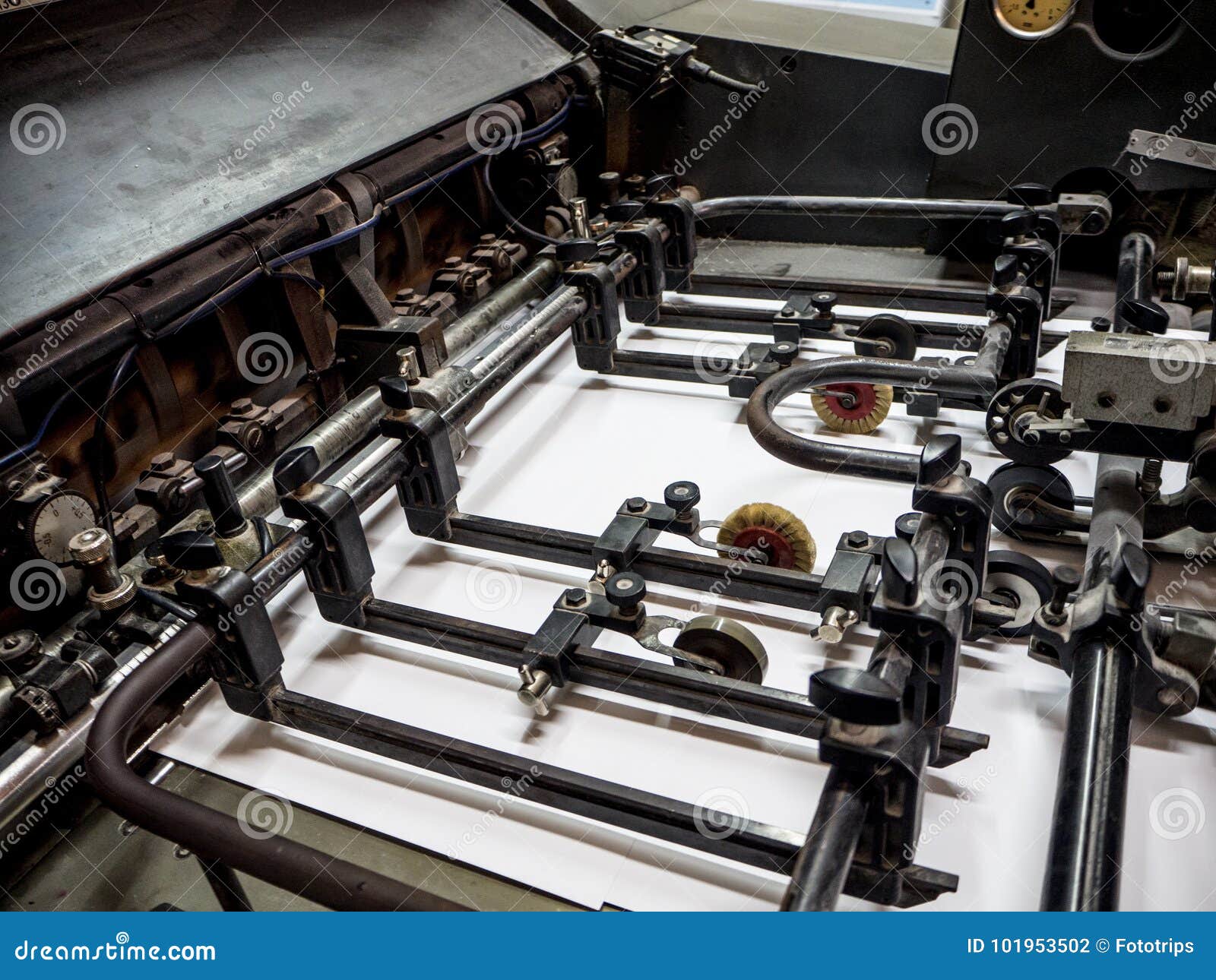 Printing press machine stock photo. Image of publishing - 101953502