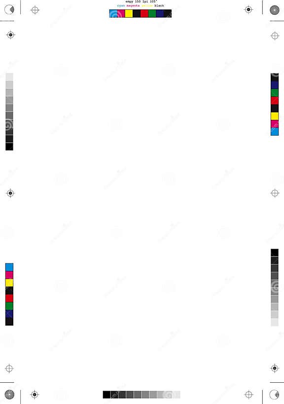 Printing press marks stock illustration. Illustration of bleed - 17048349