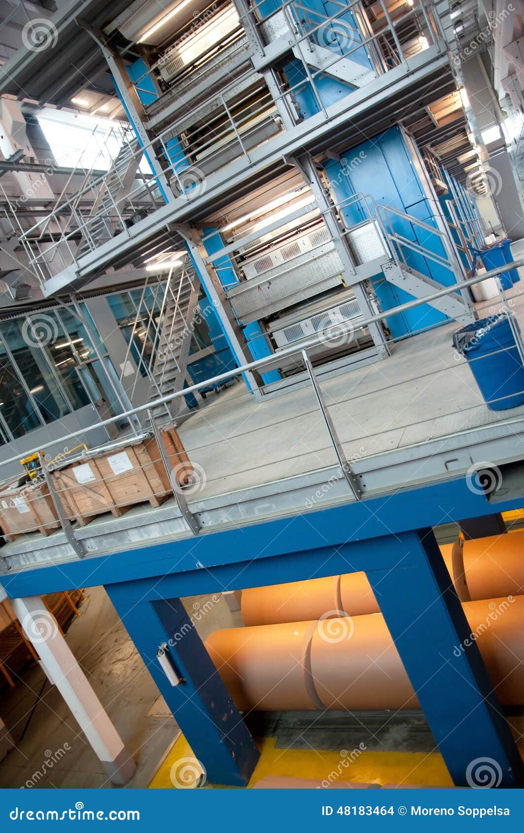 Printing Press - Newspaper Press Line Stock Photo - Image of offset ...